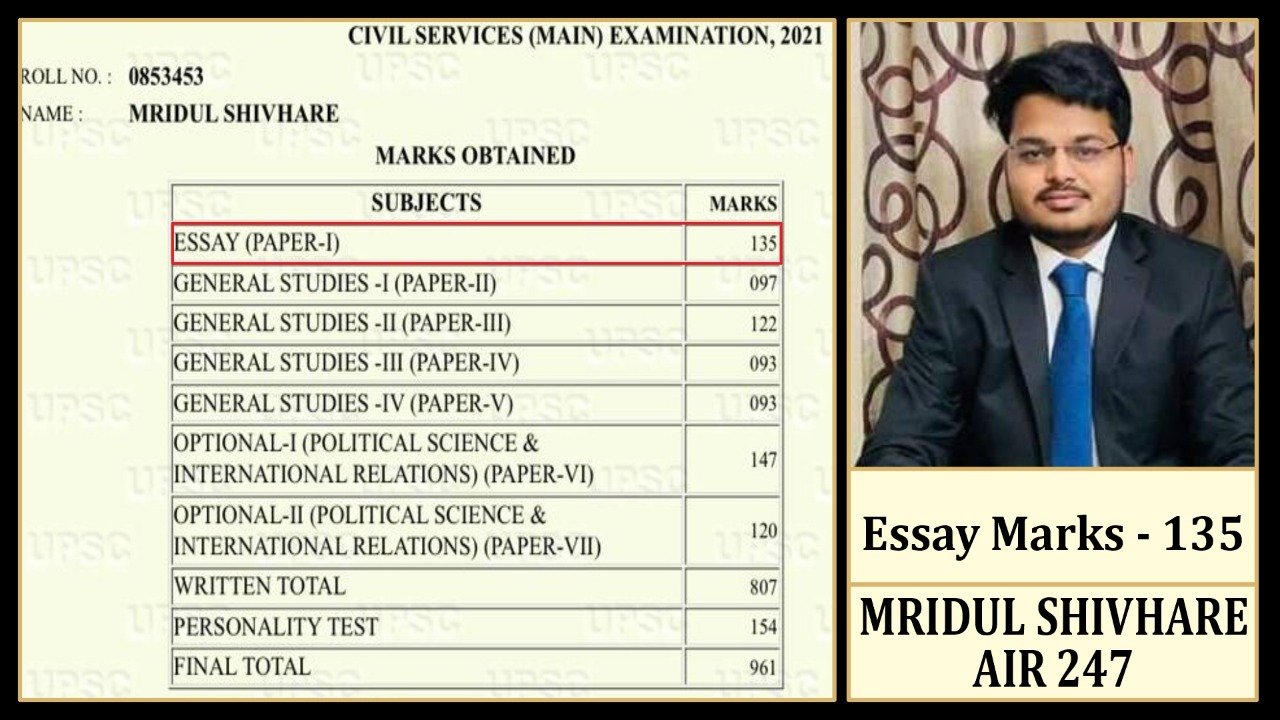 Mridul Shivhare AIR 247 - Ensure IAS - Best IAS Coaching in Delhi