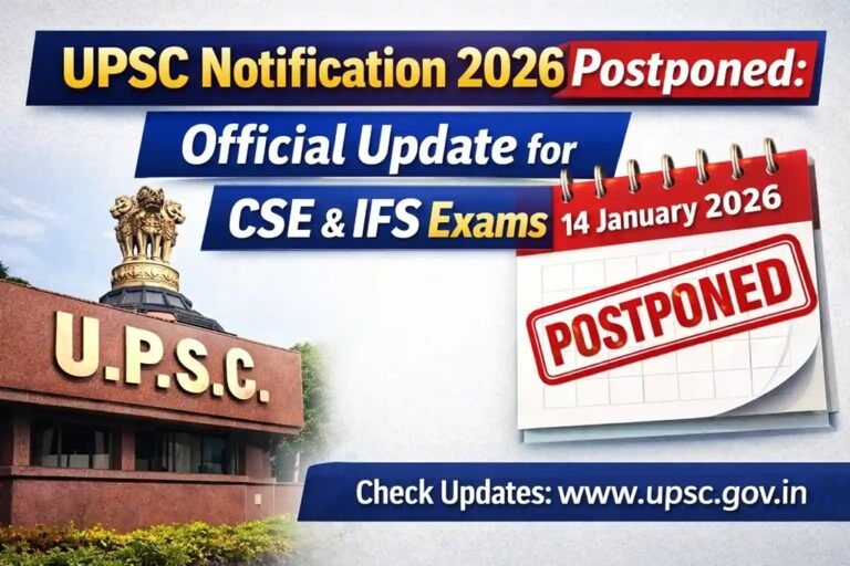 UPSC Notification 2026 Postponed, Exam Date, Check Official Notice - Ensure IAS - Best IAS ...
